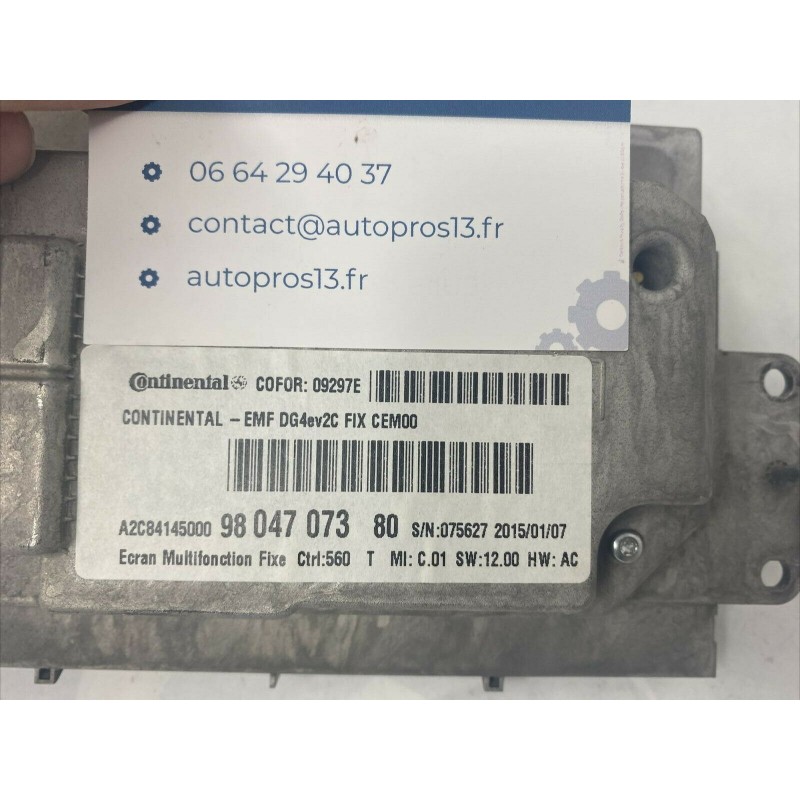 AFFICHEUR ECRAN GPS MULTIFONCTION FIXE CITROEN DS4 C4 DS5 9804707380 ...