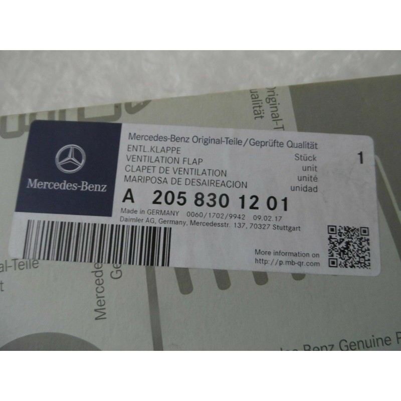 VOLET FILTRE CLAPET DE VENTILATION MERCEDES BENZ CLASSE C C300 C400 ...