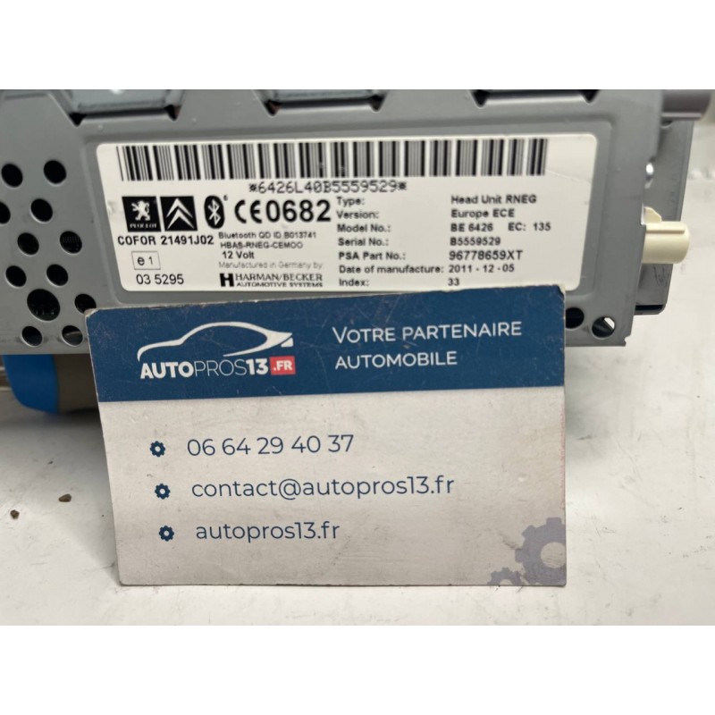 966448659XT Autoradio RNEG1 Peugeot Citroen C5 Bluetooth GPS Autopros13